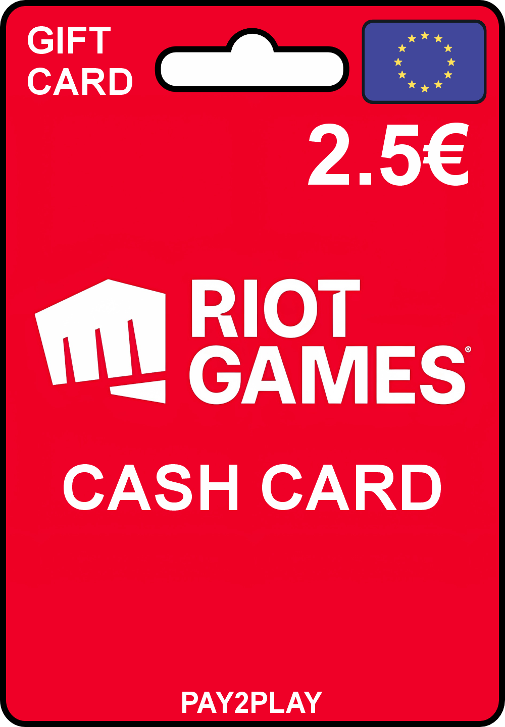 Подарочная карта Riot Games 2.5 EUR / Евросоюз / Цифровой ключ, Пополнение счёта / Riot Games Cash Card