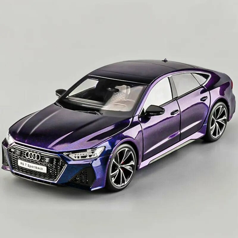 Модель автомобиля Audi RS7, металлическая модель 1:18 Ауди RS7 Sportback, дистанционный ключ из сплава, со светом и звуком, AUDI RS7 Sportback