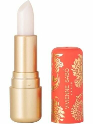 Vivienne Sabo Помада бальзам для губ Тон 01 Прозрачный мерцающий Balm Fantaisie питательный глянцевый, с ягодным ароматом, матовый футляр с изящными узорами 4 мл.