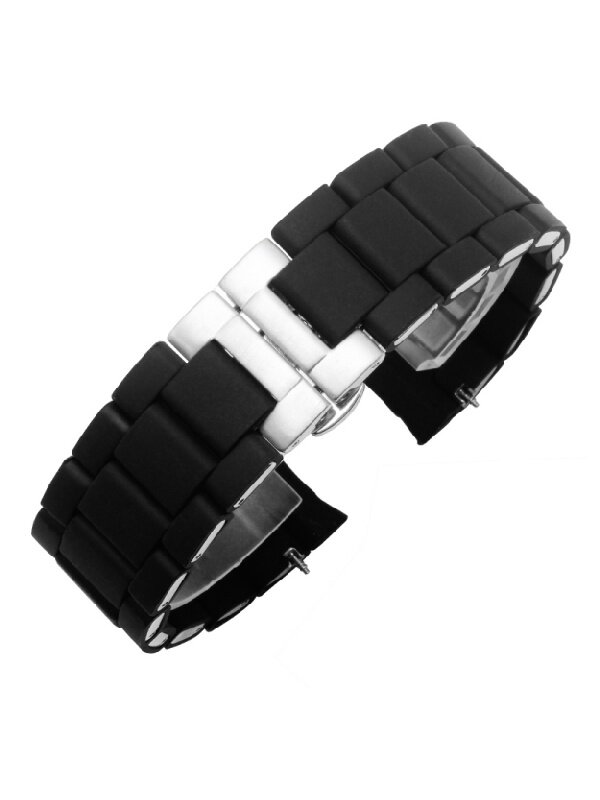 Ремешок из резины с стальным вкладышем для Armani AR5889 AR5890 AR5905 AR5920, ширина 23 мм