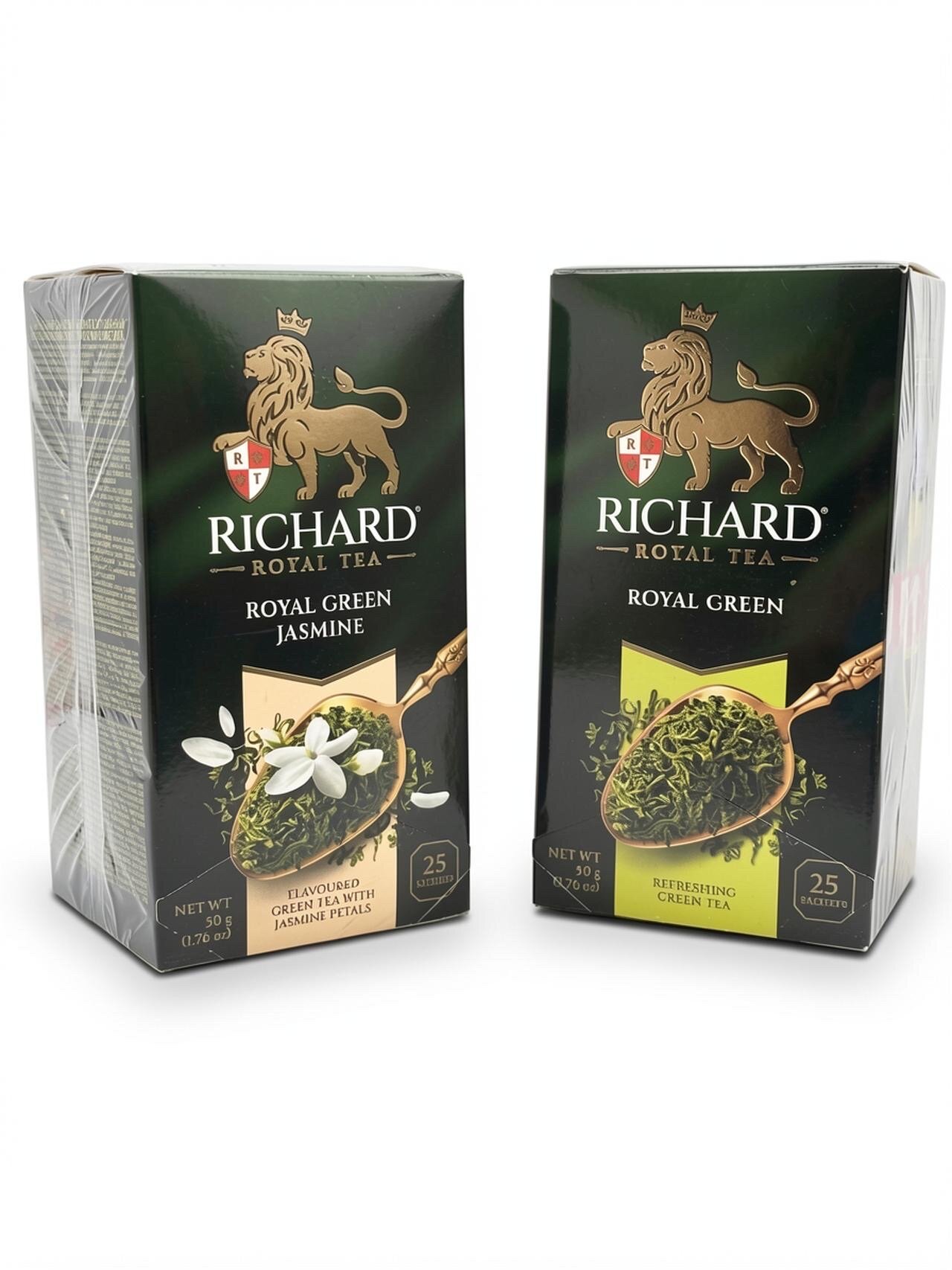 Richard Royal Чай в пакетиках зеленый Green/Jasmine, 2 шт по 25 шт