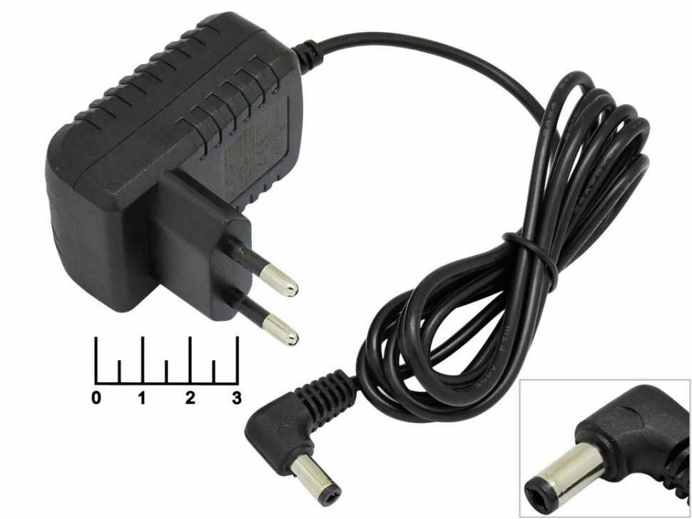 Блок питания 12V 1A AC-N572/PA-2311-56 импульсный (5.5*2.1/5.5*2.5) (угол)