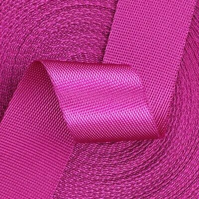 Розовая нейлоновая стропа 25 мм, 5 ярдов