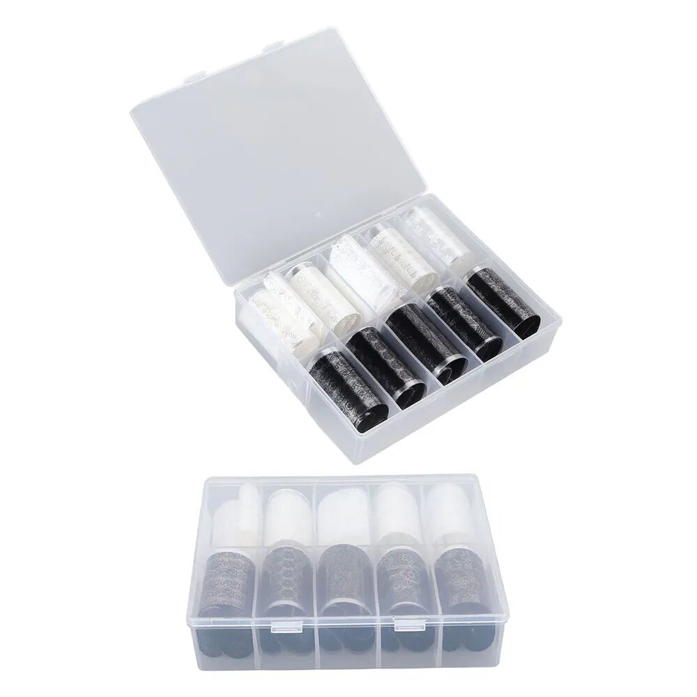 2 бутылки 10 сеток, черно-белое кружево, наклейки для фольги