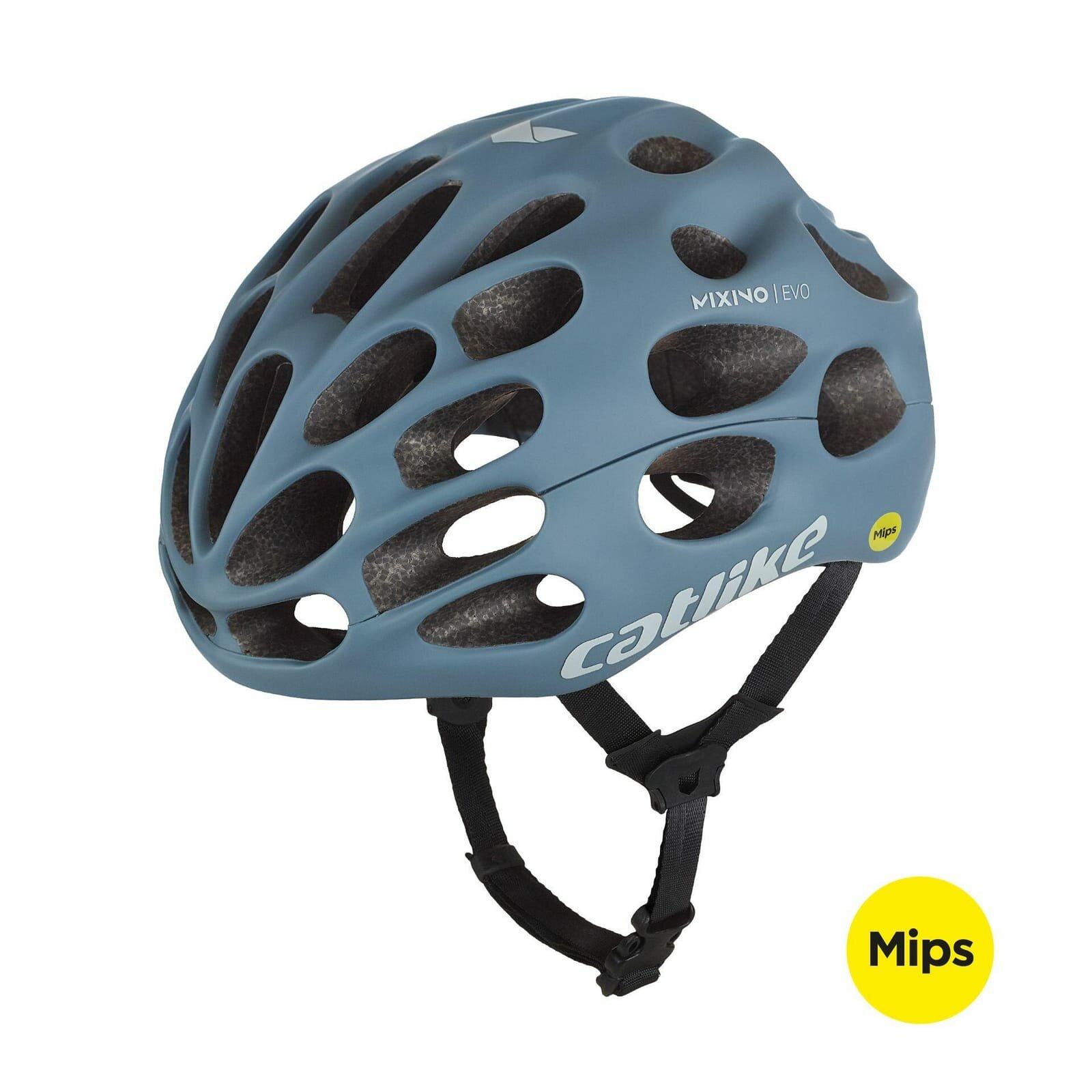DECATHLON шлем защитный Catlike Mixino Evo MIPS, грозовая синева, серый, размер M