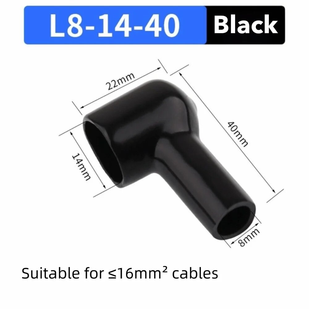 L8-14-40 Черный уголок для кабеля до 16 мм²