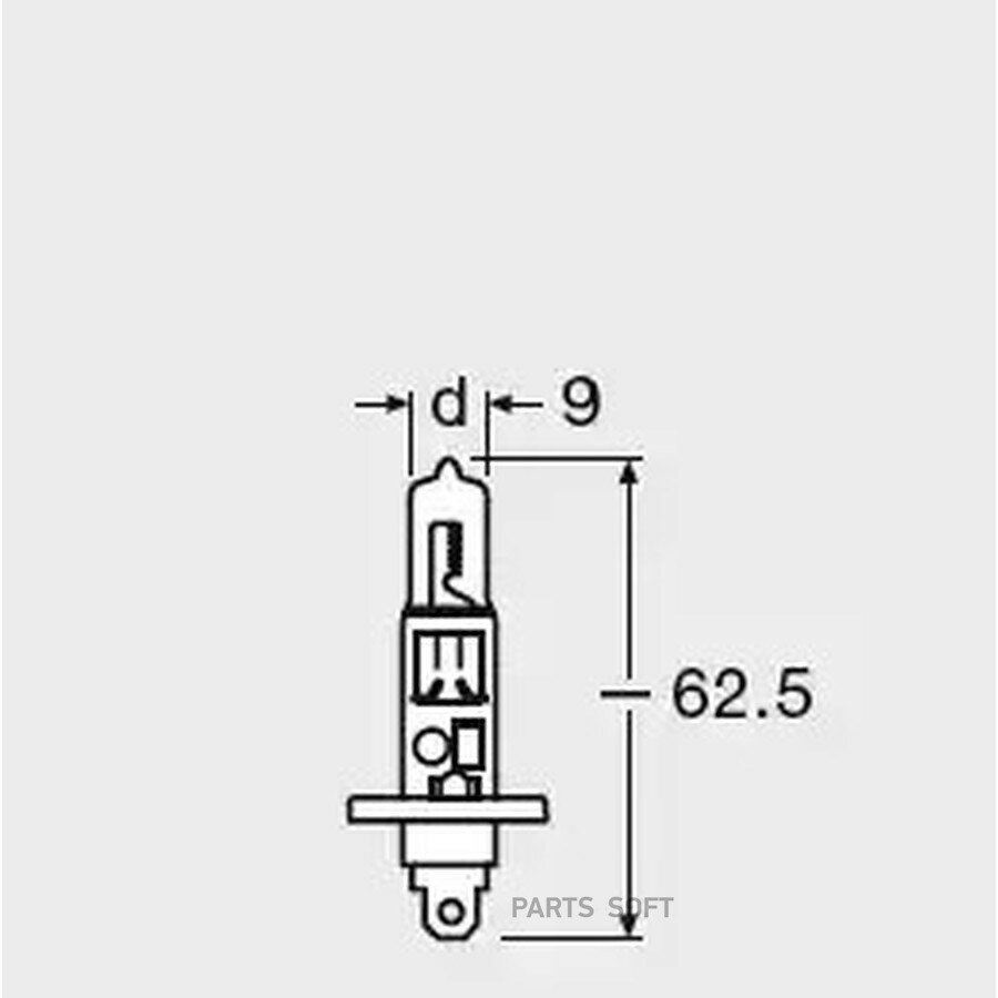 Лампа галогенная H1 12V 55W "OSRAM" (блистер) (1 шт.) OSRAM 6415001B | цена за 1 шт