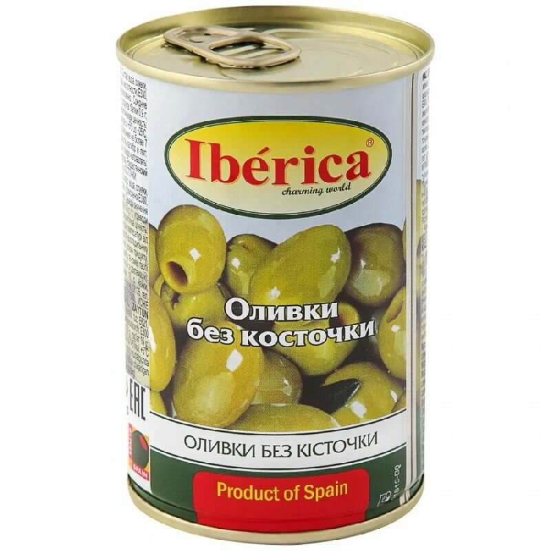Оливки IBERICA без косточки /жесть/ 300г