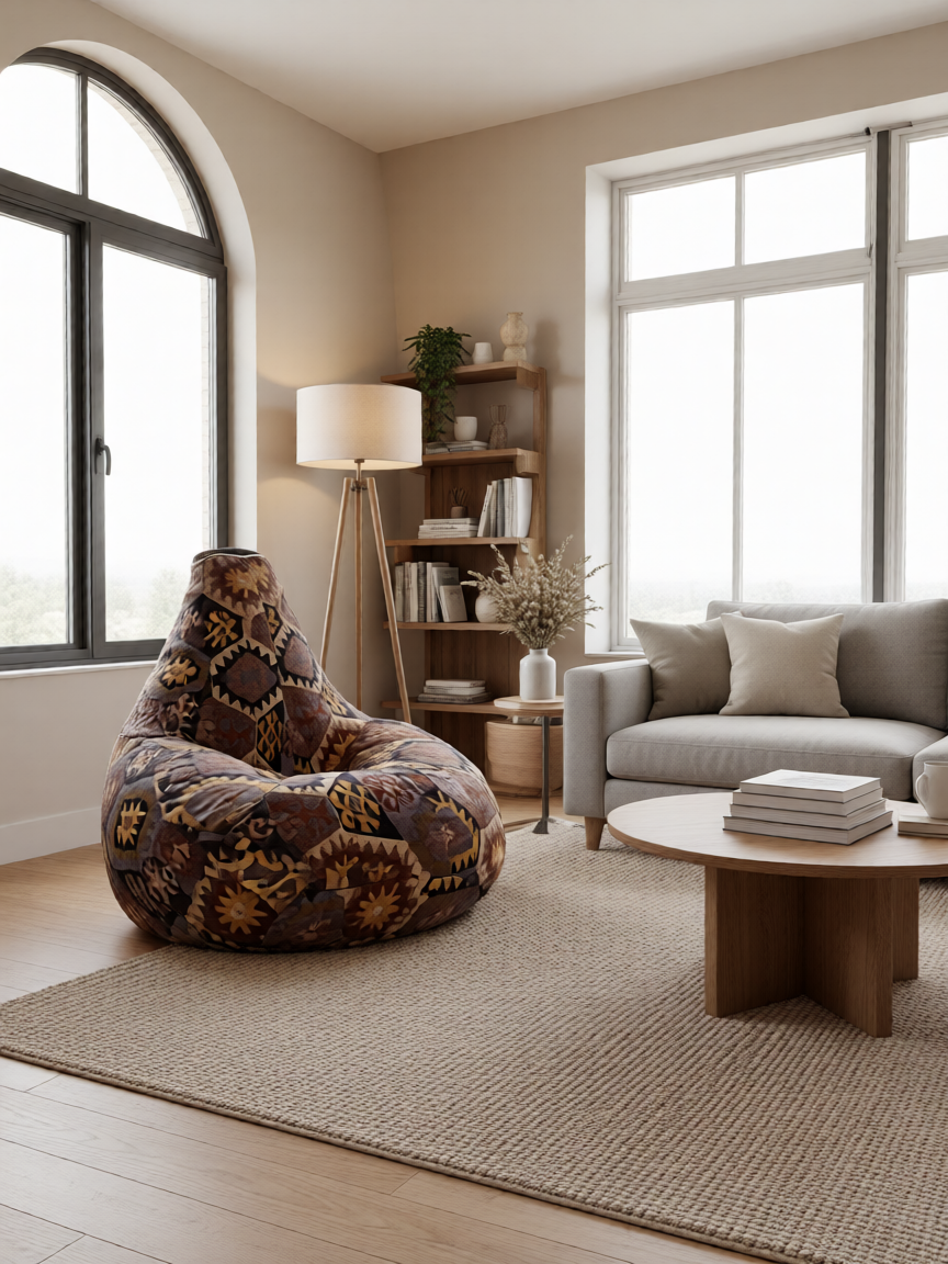 Кресло-мешок Мир Пуффов «Груша» Велюр Мехико 03, с ручкой для переноски, размер- XXXL