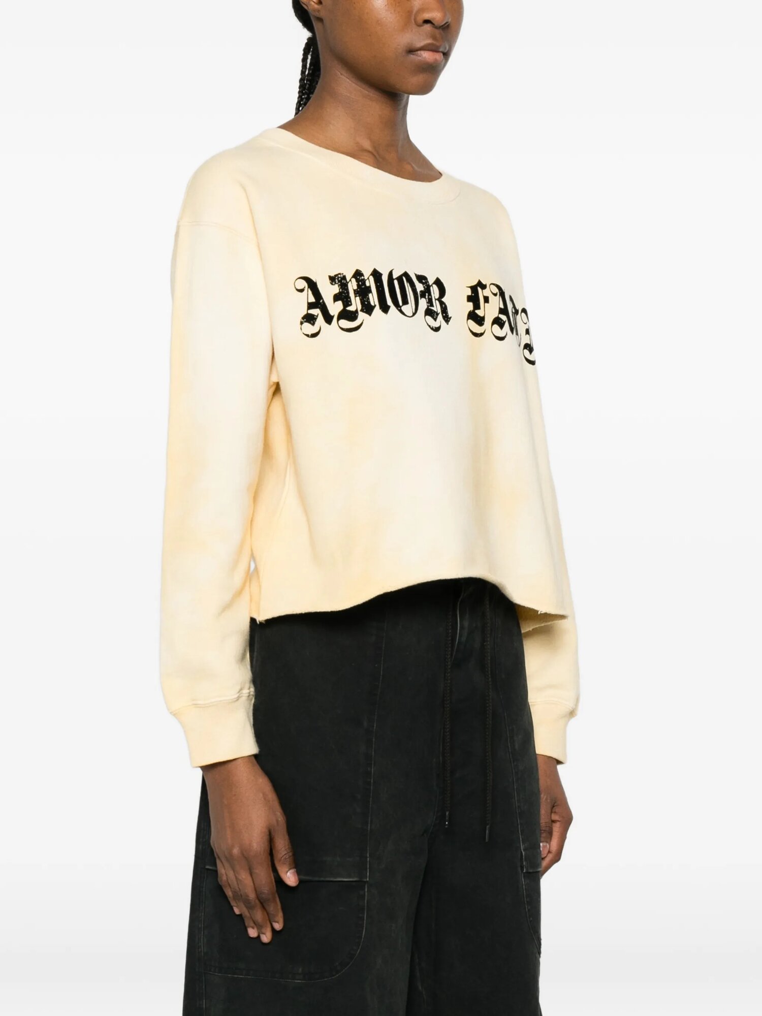 Толстовка Pinko Crew-neck sweatshirt, размер M, , yellow — фото 1