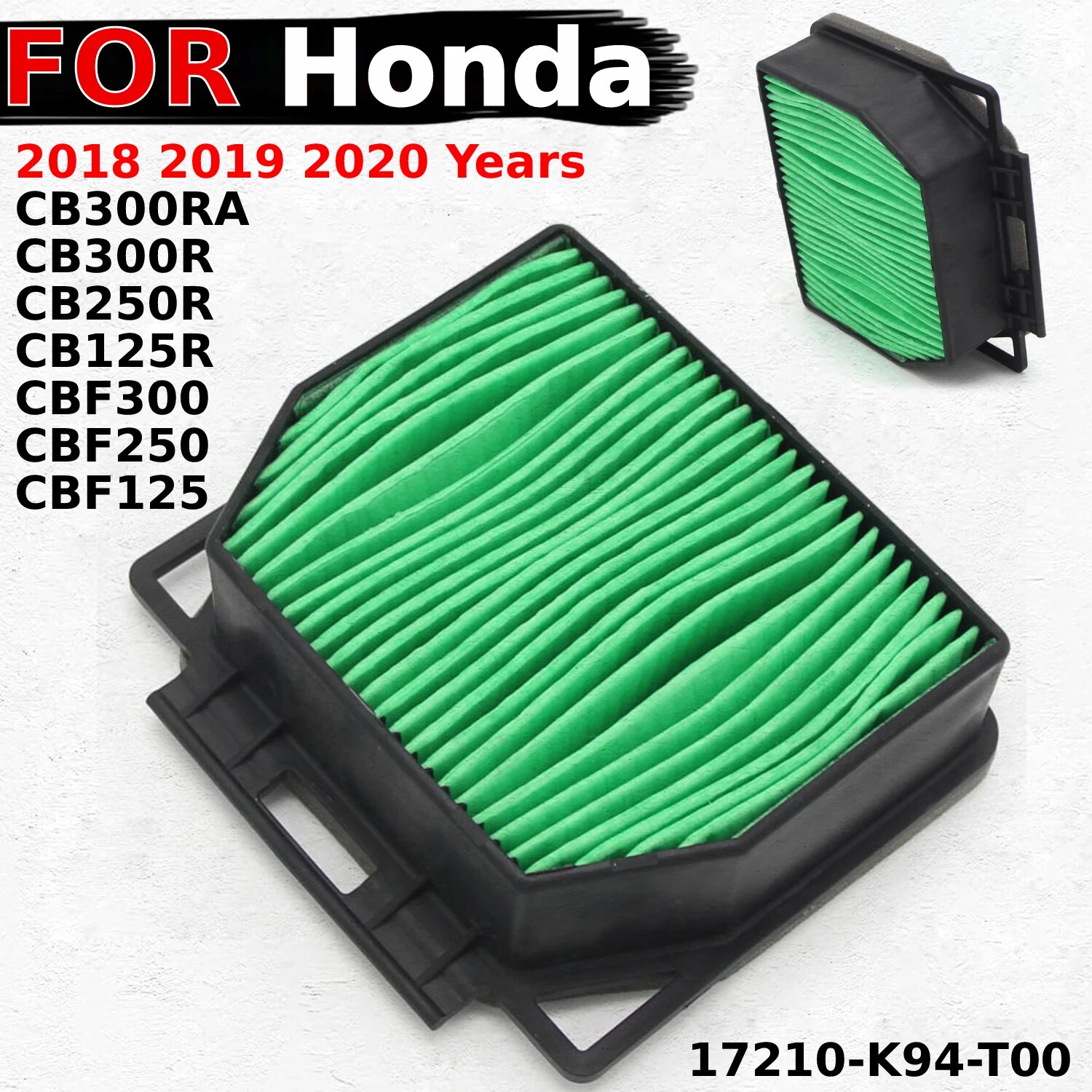 Воздушный фильтр для мотоцикла Honda CB300RA CB300R CB250R CB125R CBF300 CBF250 CBF125 17210-K94-T00, запчасти для мотоциклов