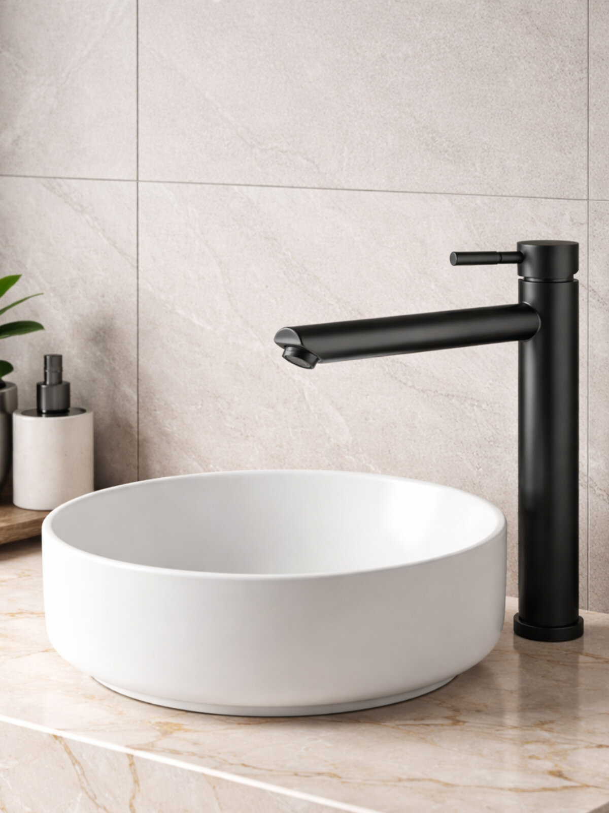 Смеситель для накладной раковины, высокий Orange Steel M99-121b, черный