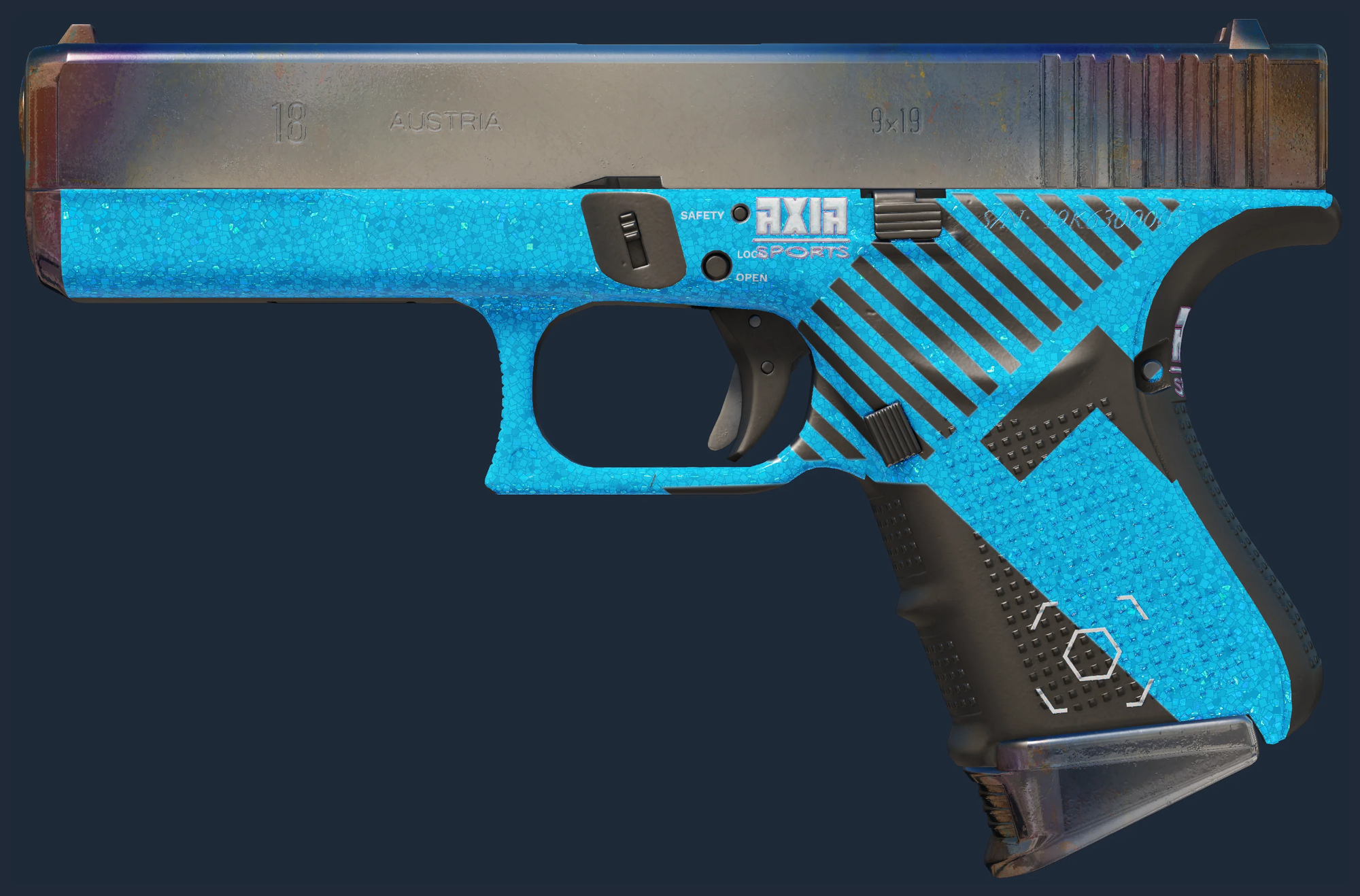 Glock-18 | AXIA (Закалённое в боях) Скины CS2 с быстрой автовыдачей steam trade