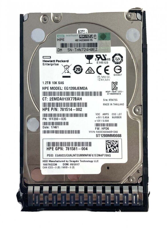 Жесткий диск HP 846271-B21 1,2Tb 10000 SAS 2,5" HDD
