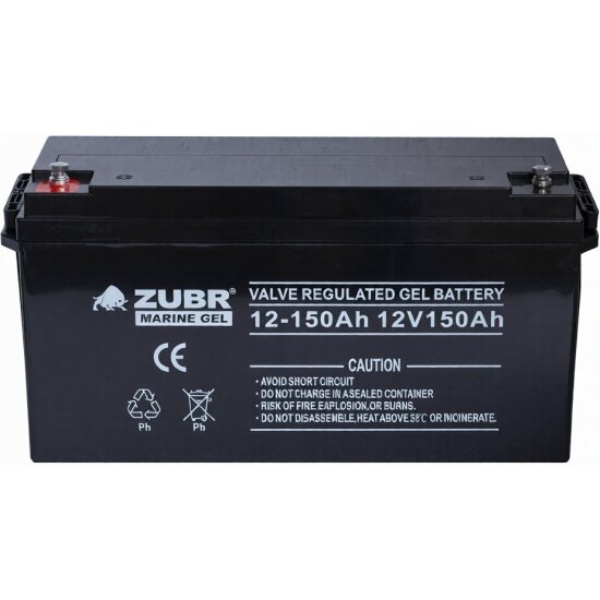 Аккумулятор Zubr Marine Gel NPG, 485x172x240, прямая полярность, 150 Ач, NPG12-150()
