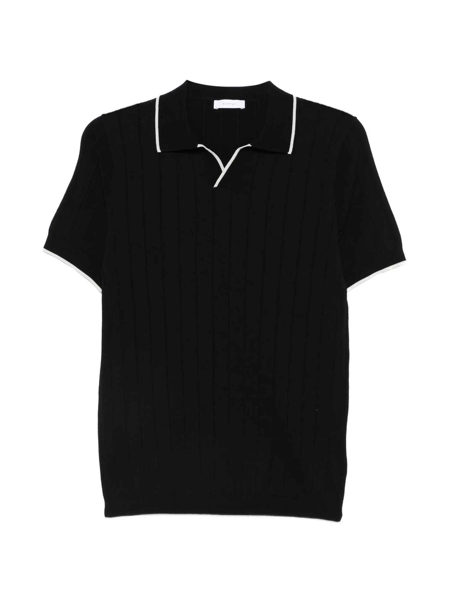 Футболка DIKTAT Ribbed contrast-tipped T-shirt
