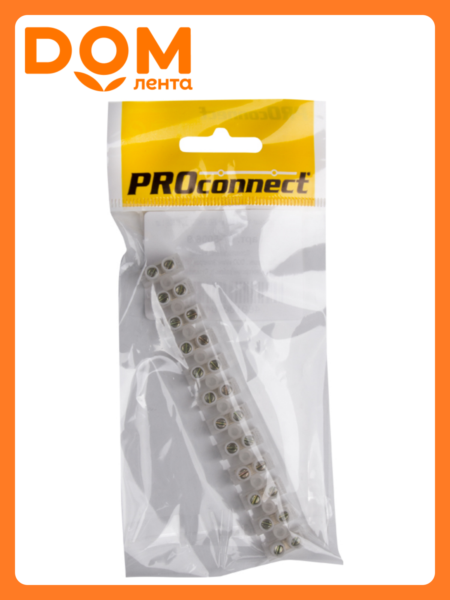 Колодка клеммная КВ-6, 6А, 6 мм², индивидуальная упаковка, (1 шт/уп) PROconnect