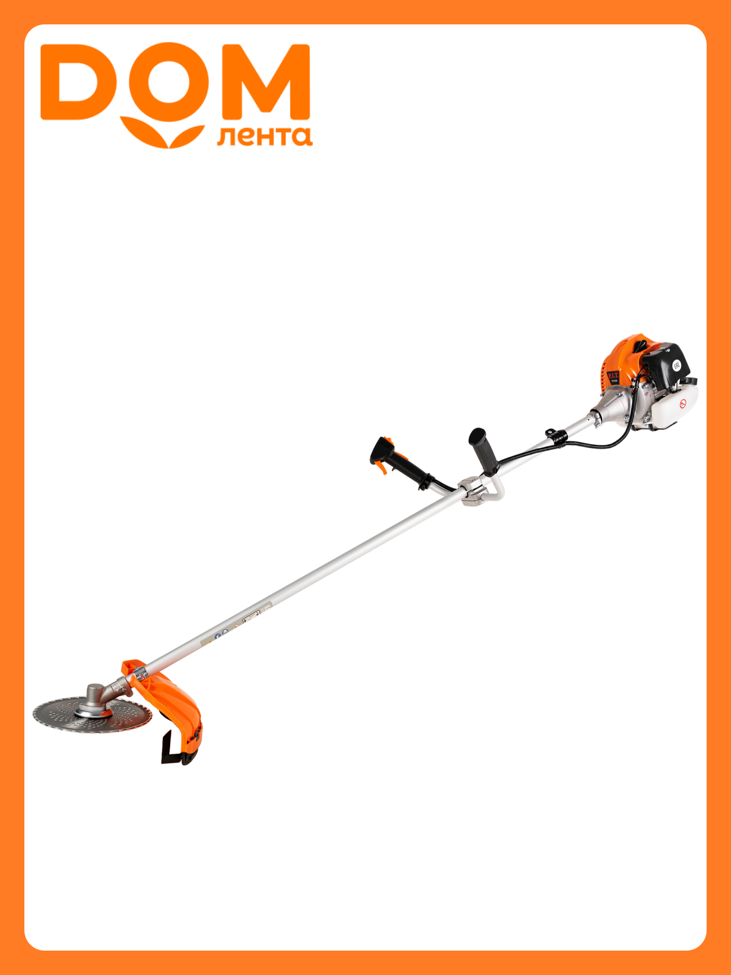 Триммер P.I.T. "P75103", переносной, 3.2 л. с, бензиновый, оранжевый