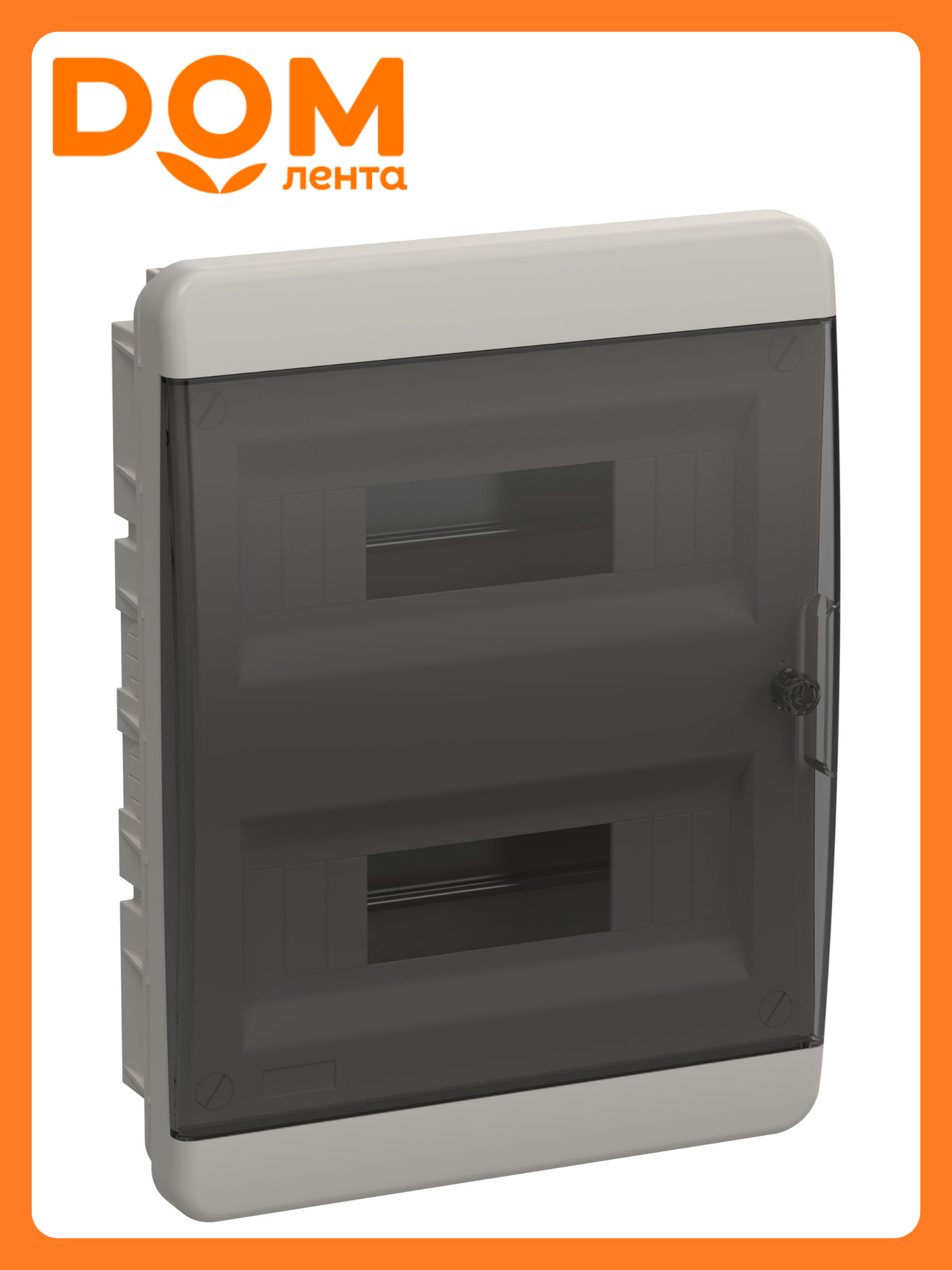 Корпус пластиковый IEK TEKFOR ЩРВ-П-24 IP41 черный прозр. дверь