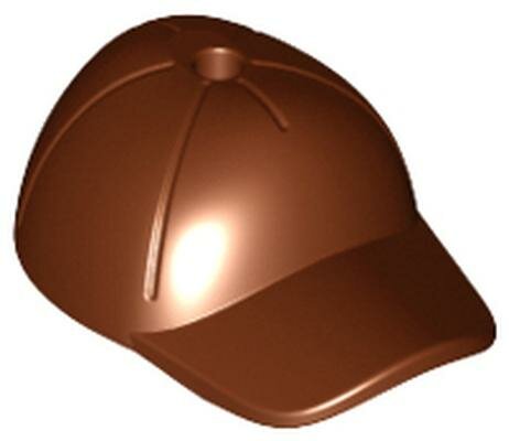 Деталь Lego 11303 Minifigure, Headgear Cap - Short Curved Bill with Seams and Hole on Top