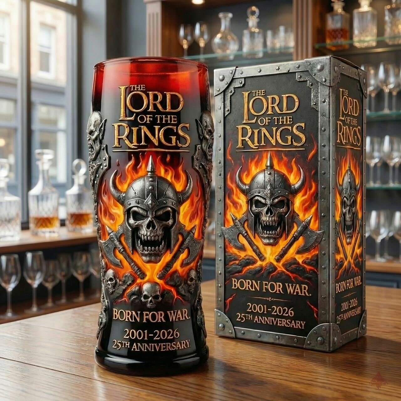 The Lord of the Rings, Пивной бокал "Властелин колец", Орк, Пинтовый пивной бокал, Цветное стекло