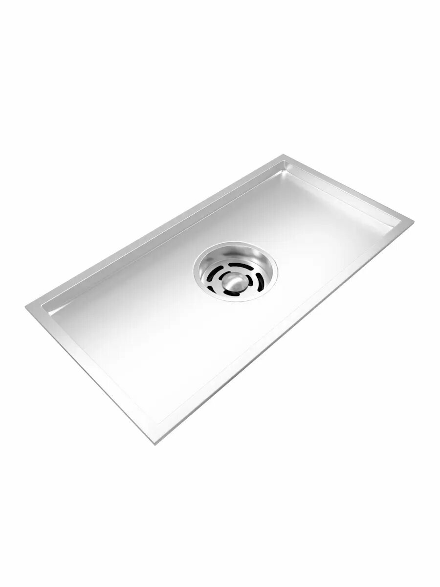 Трап для душа с сухим затвором вертикальный выпуск Teymi Helmi 10х20 c решеткой нержавеющая сталь T90325