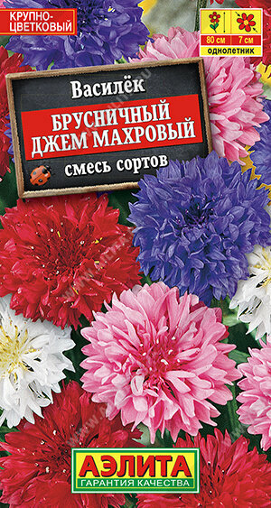 Семена василька Аэлита "Брусничный джем", махровые соцветия, до 80см