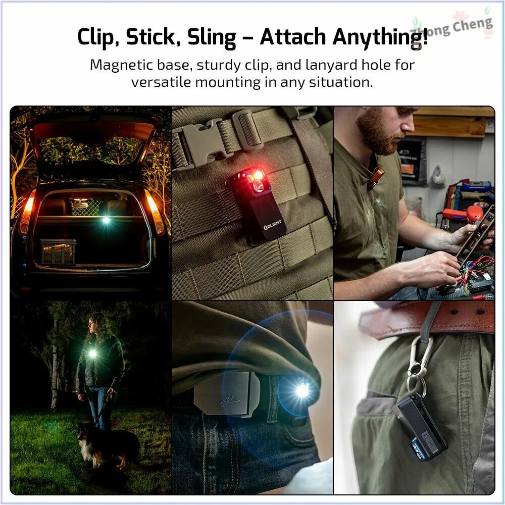Olight Oclip Pro Фонарь-прожектор Зеленый, IPX6, 500 люмен, дальность 120м — фото 1