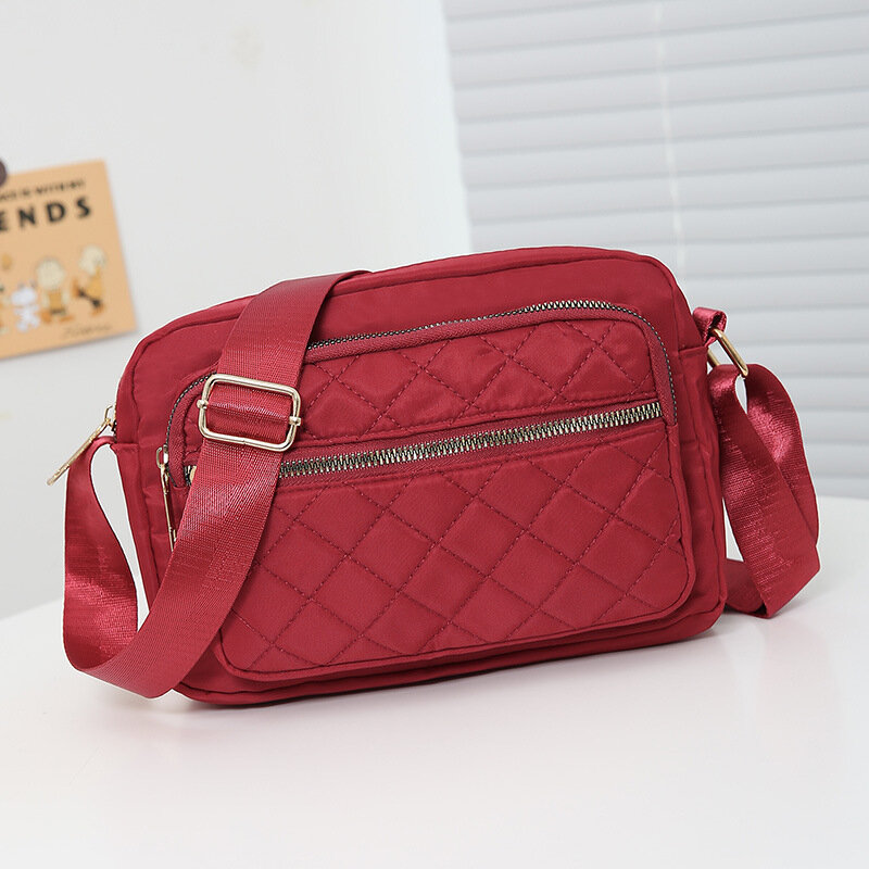 Новая женская сумка-кроссбоди, маленькая квадратная сумка из хлопковой ткани, от производителя, модная и универсальная женская сумка через плечо.