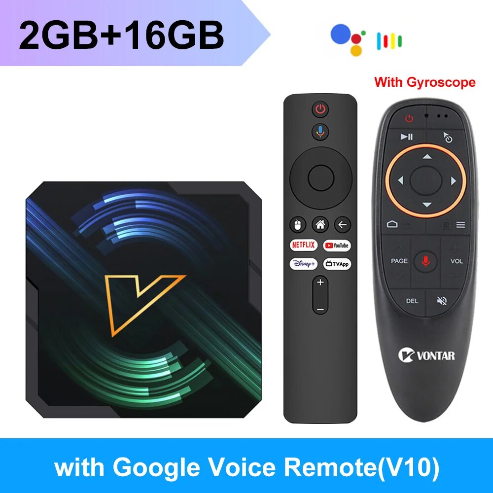 VONTAR R5 Android14 ТВ-приставка Европейская вилка (EU Plug), 2GB 16GB G10S