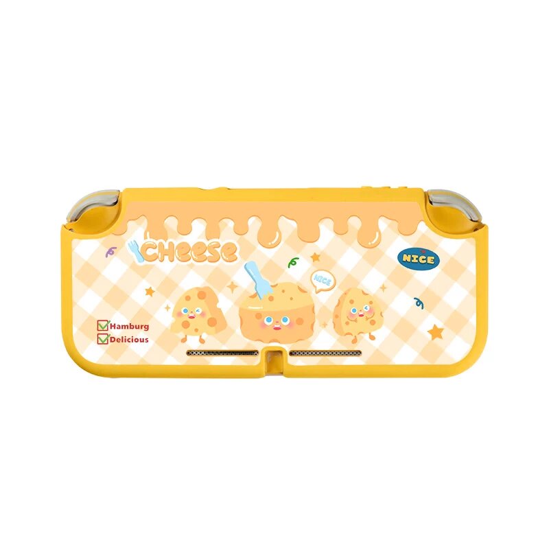 Чехол для Nintendo Switch Lite желтого цвета с рисунком сыра и полным покрытием
