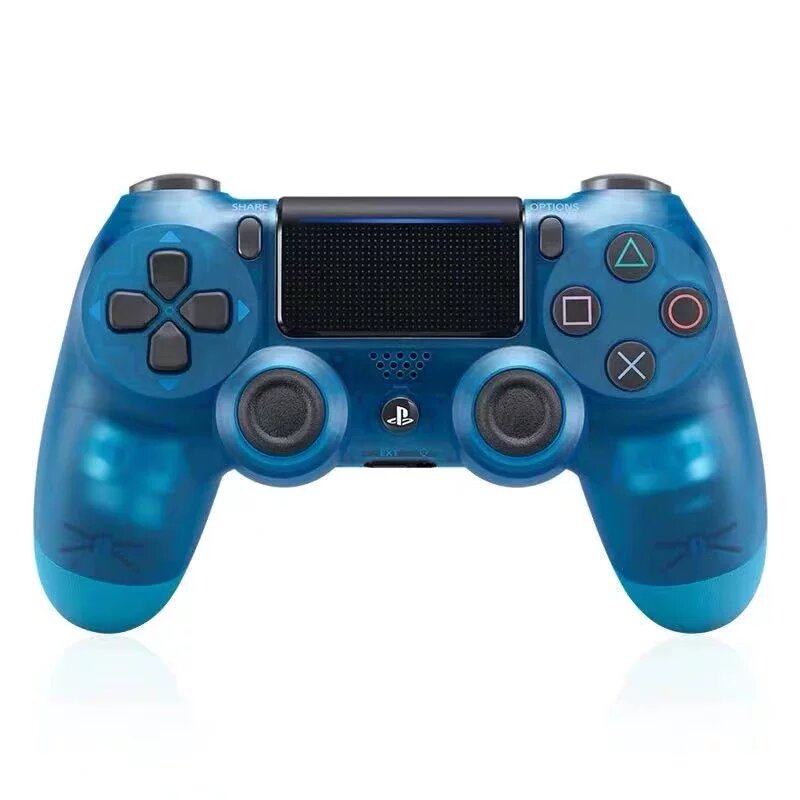Прозрачно-голубой PS4 Pro Беспроводной Контроллер Bluetooth для ПК, Steam, iOS Игровых Устройств - Оригинальный Новый