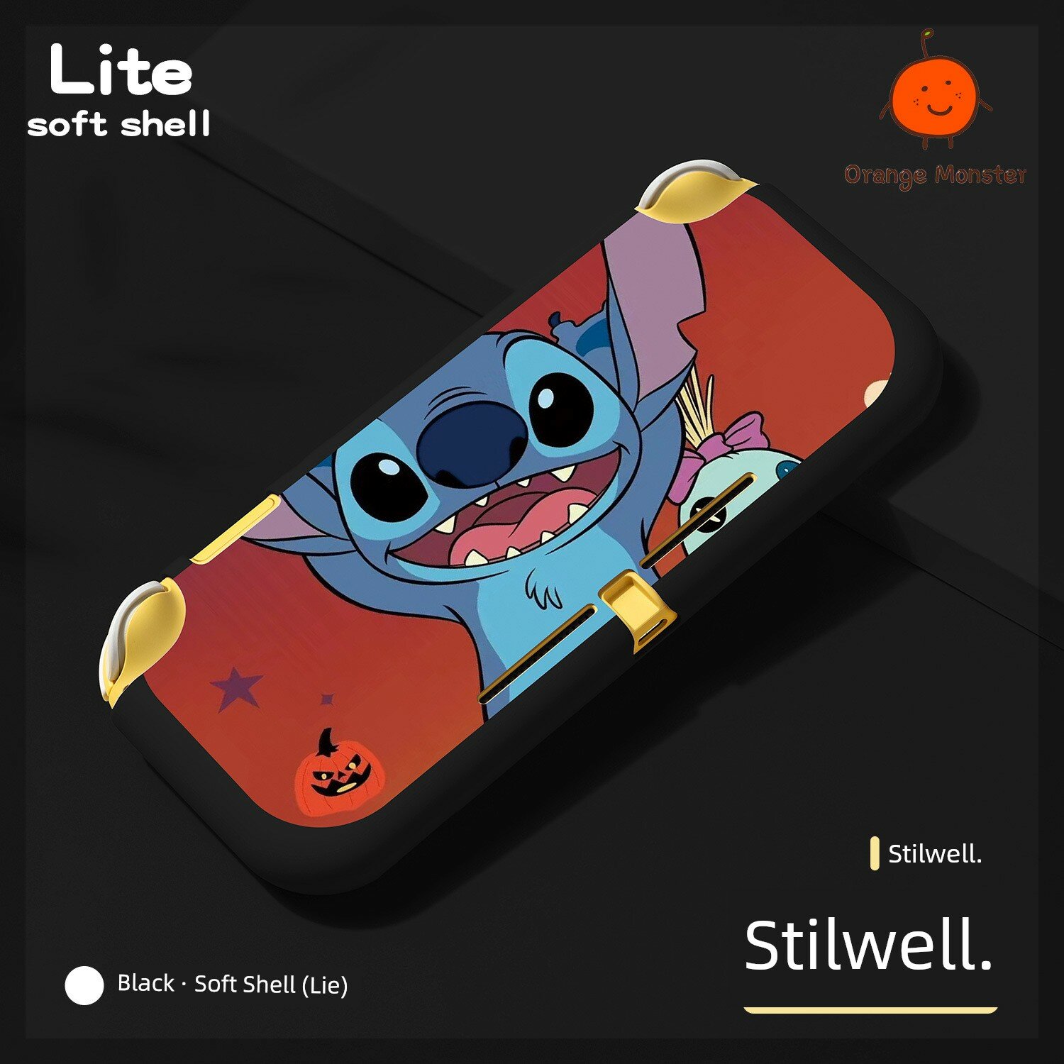 Мягкий чехол для Nintendo Switch Lite с изображением Стич, матовая отделка