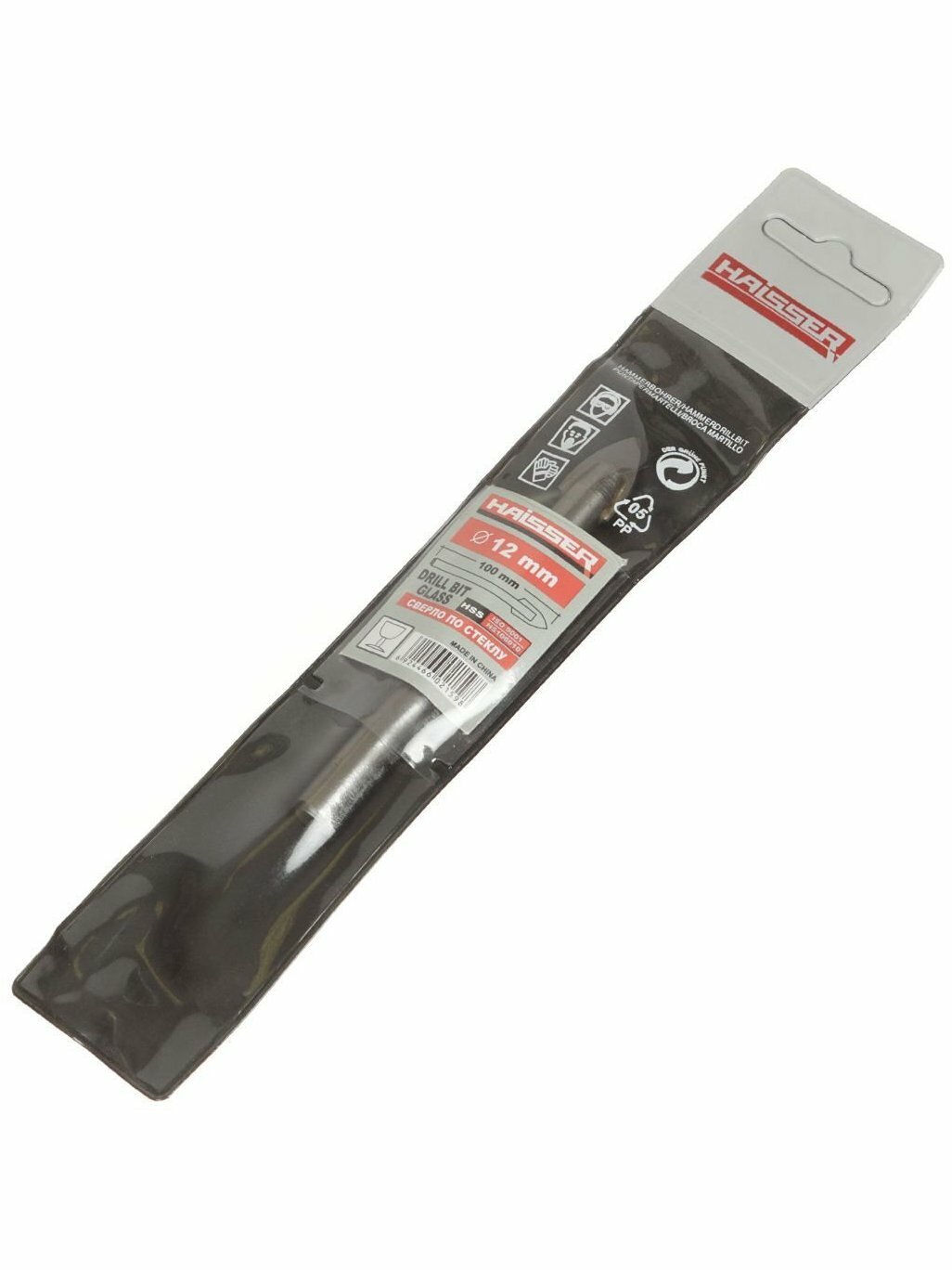 Сверло по стеклу и керамике Haisser 12 мм HS106010 копьевидное для точного сверления хрупких материалов
