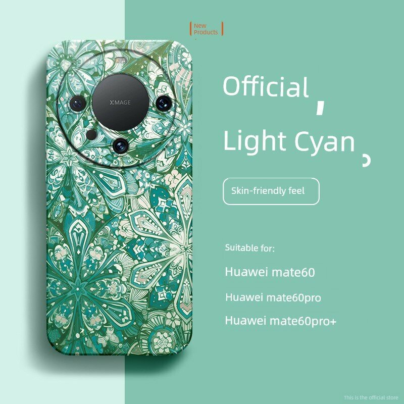 Жидкокремневый чехол для Huawei Mate 30, узор Мандала в пастельно-голубом, противоударная полная защита