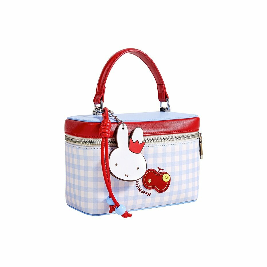 Сумка Miffy, фактура пэчворк, красный/синий — фото 1