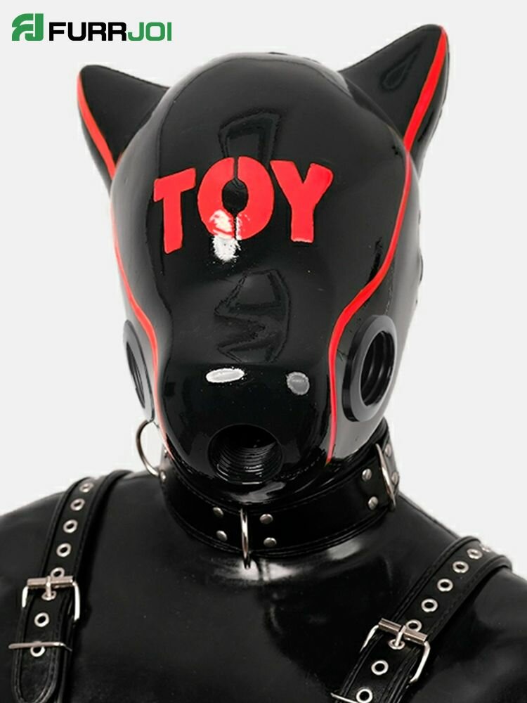 Furrjoi Селиконовая маска противогаз щенка TOY-красный