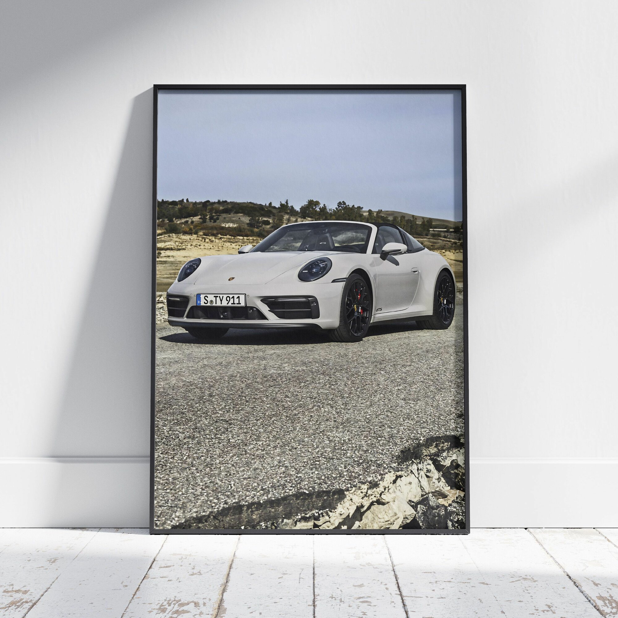 Плакат на стену для интерьера Культовые машины (Porsche 911 10) - Постер по легендарным и классическим ретро автомобилям формата А3 (30x42 см)