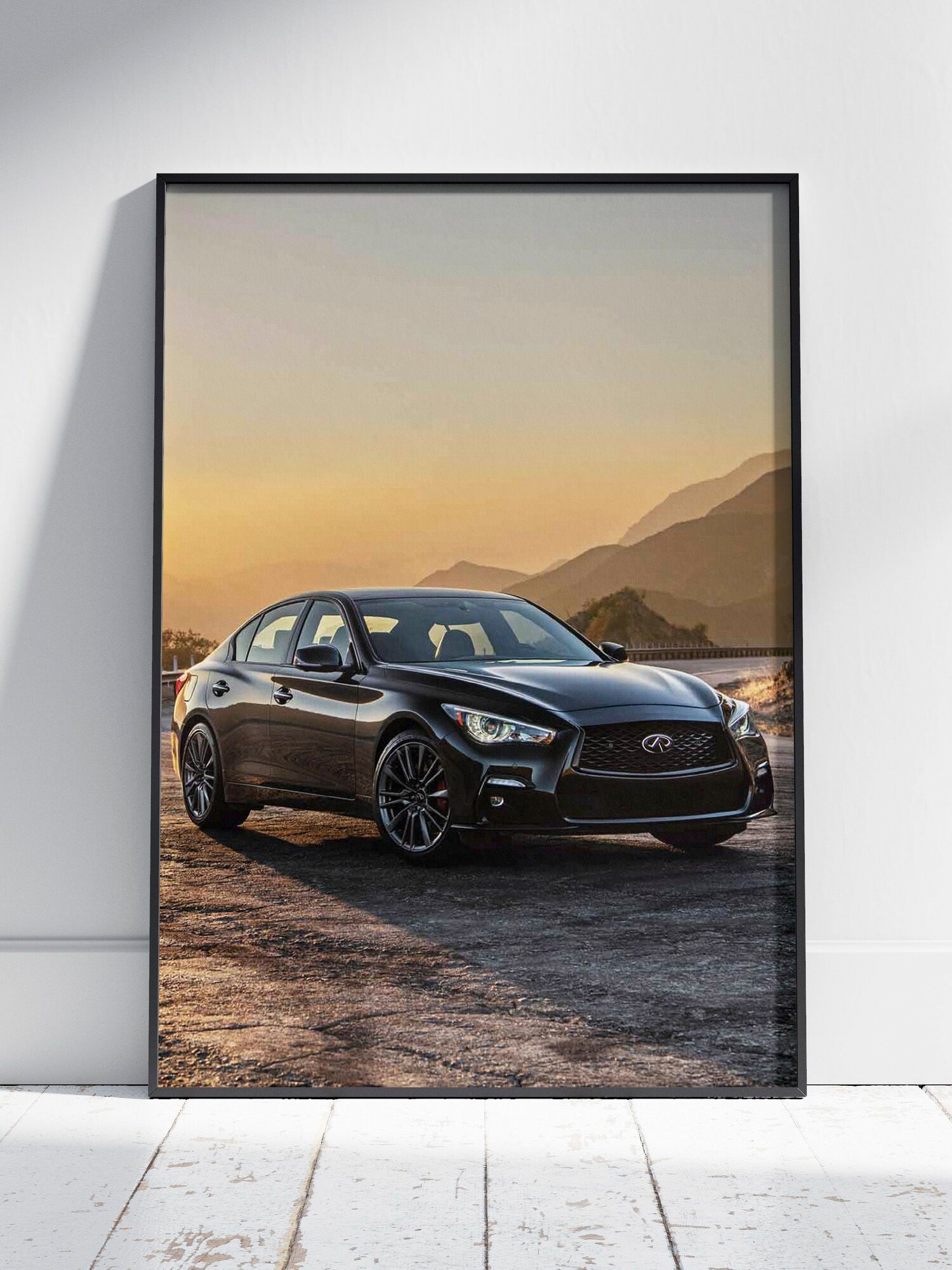 Плакат на стену для интерьера Авто и Мото (Инфинити Q50 - Infiniti Q50) - Постер по транспорту формата A3 (30x42 см)