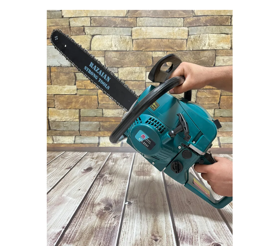 Бензиновая пила RAZAIAN 2200, 18" , 52см3, 72 зуба, мощность 2200Вт