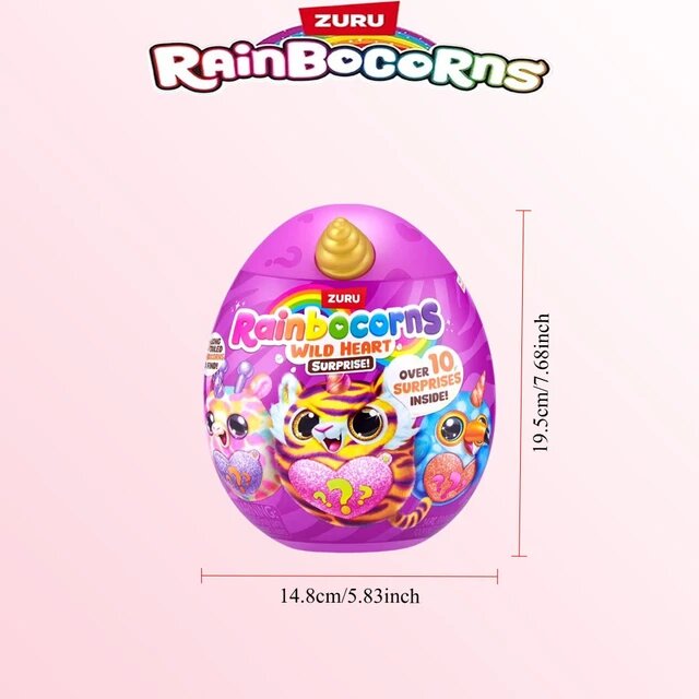 ZURU Радужный Единорог Плюшевая Игрушка-Сюрприз Яйцо-сюрприз: коллекционные куклы Собачка, Единорог и Кролик — идеальный подарок для девочек и детей, сказочный питомец-единорог, живой!