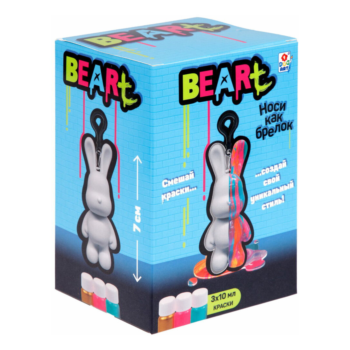 Набор для творчества флюид арт мини 1TOY Зайка 9х8х15 см