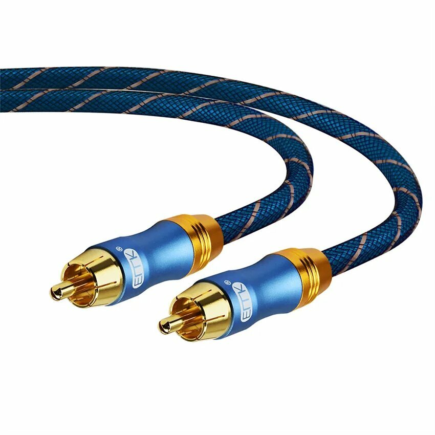 EMK RCA кабель цифровой коаксиальный аудио кабель стерео аудио RCA к RCA Мужской коаксиальный кабель Hifi сабвуфер кабель для DVD ТВ динамик