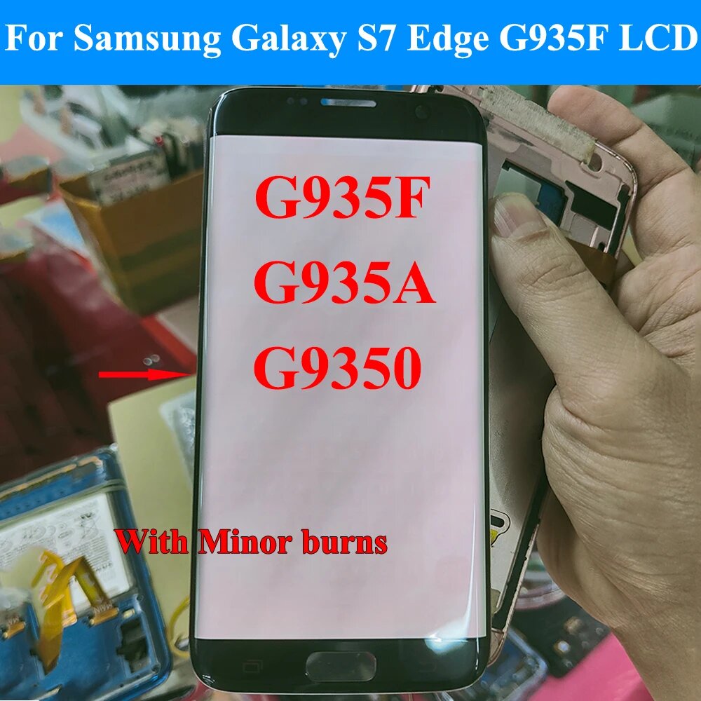 ЖК-дисплей Samsung S7 Edge G935 G935F G935FD с сенсорным экраном и дигитайзером в сборе с рамкой