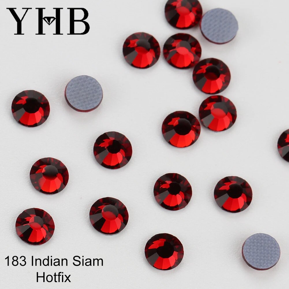 Стразы YHB 183 Indian Siam, красные, 1.4MM SS4