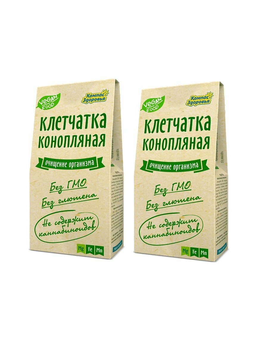 Клетчатка конопляная Компас Здоровья, 2 шт. по 150 г
