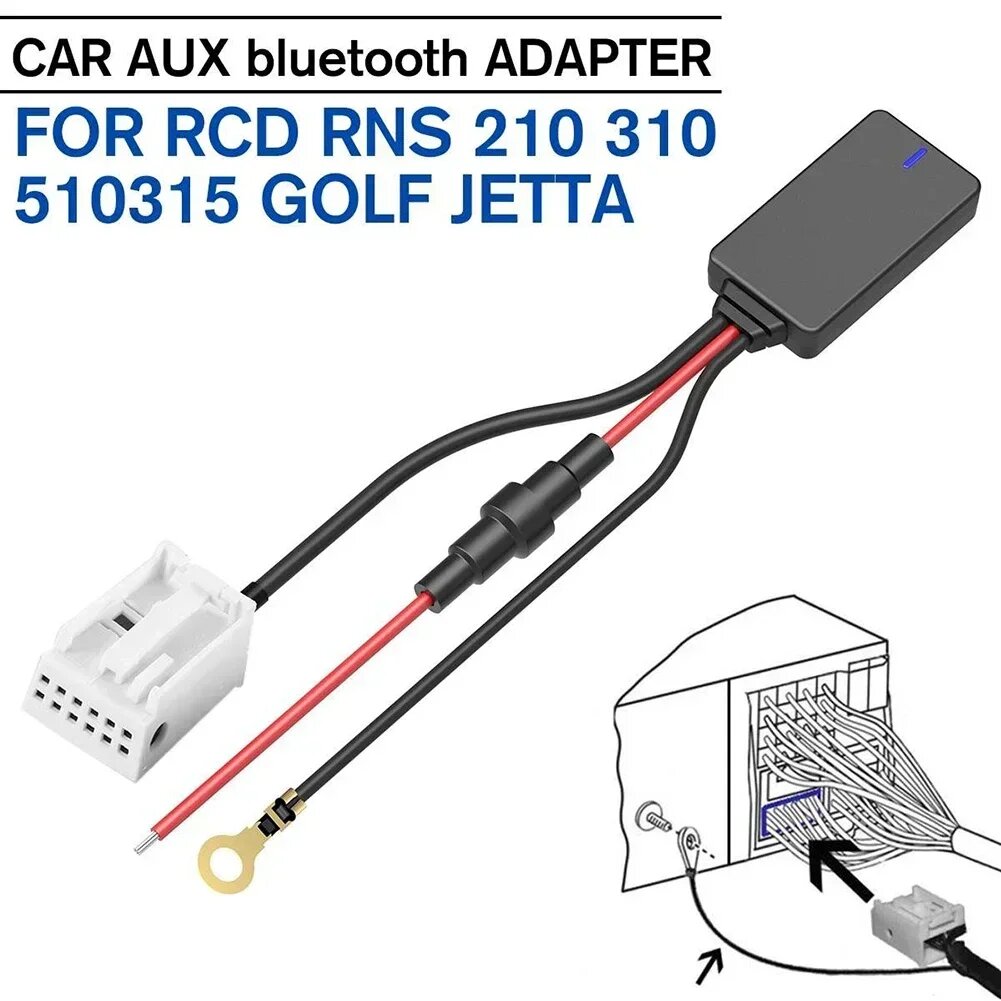 Aux автомобильный MP3 Bluetooth-адаптер Музыкальное радио для RCD RNS 210 310 315 510 Golf 5 6 Bluetooth-адаптер Aux-кабель Автомобильные аксессуары