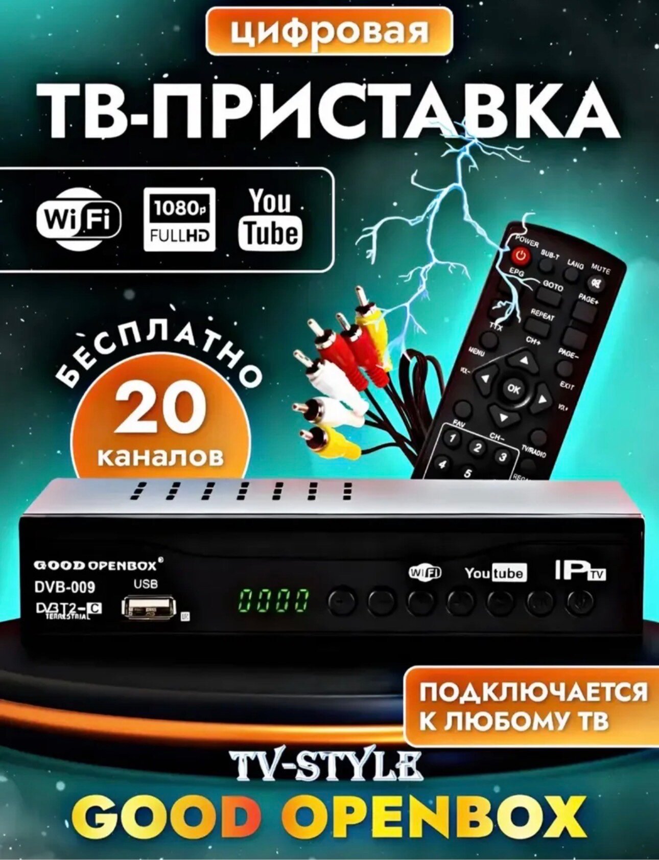 Телевизионная цифровая приставка. Ресивер. Тюнер. ТВ. Т2