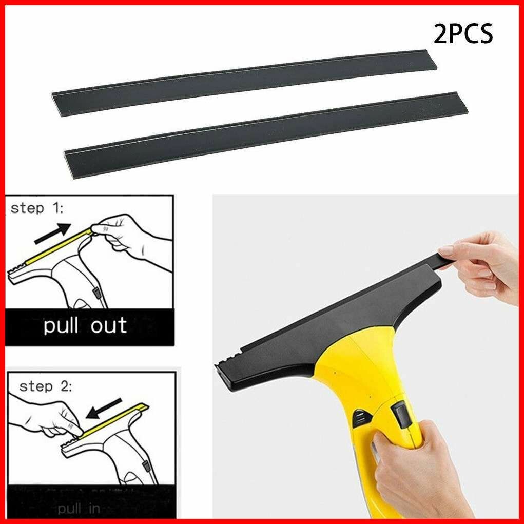 2 резинки-скребка 280 мм для Karcher WV50 WV60 WV70 WV75 WV2 WV5, сменные резиновые лезвия для окна, комплект 2 шт