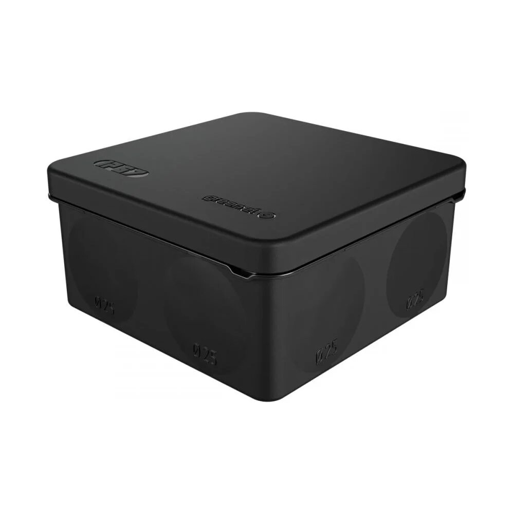Коробка монтажная двухкомпонентная атмосферостойкая Greenel 100x100x50мм, IP67, черная, GE42455-05